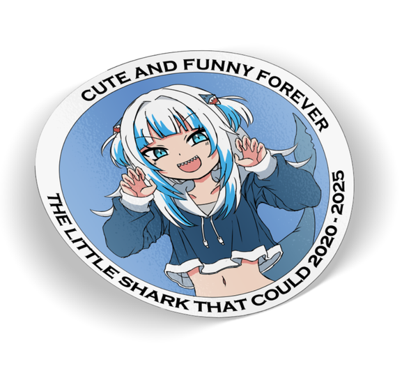 Gawr Gura Commemorative Sticker – WoodPatch